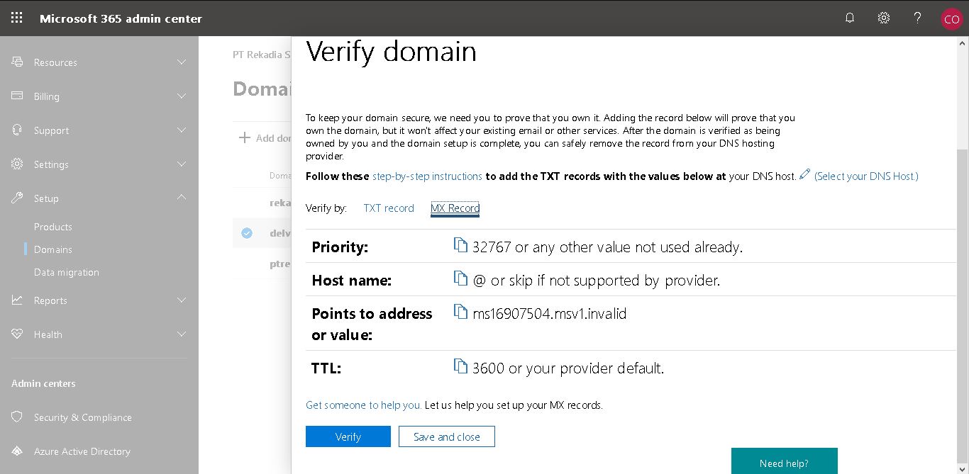 Add Domain Office 365 | Knowledge Base